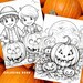 32 Autumn Pumpkins Magic Coloring Page, Autumn Coloring, Halloween ...