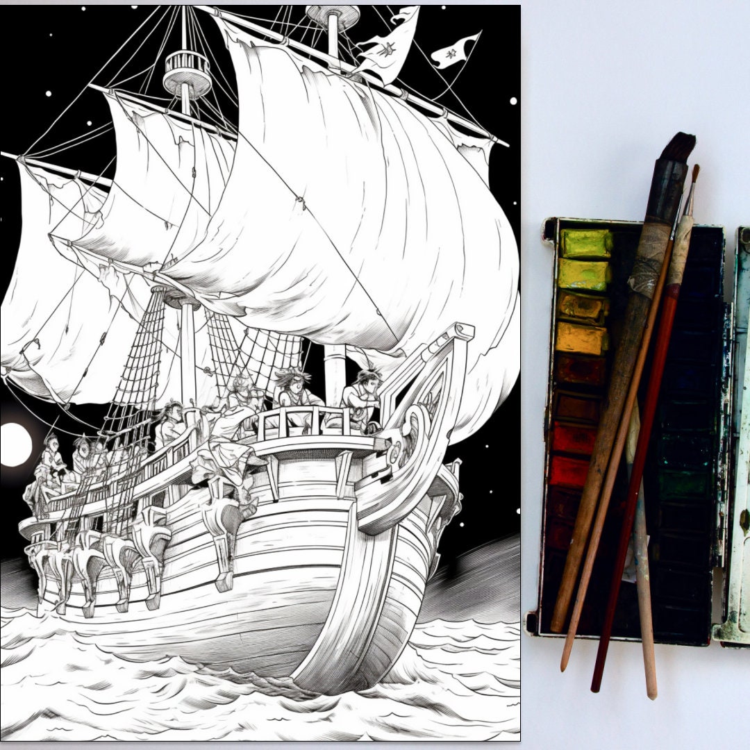 27 Pirate Lady Coloring Page, Pirates Coloring Book, Fantasy Coloring ...