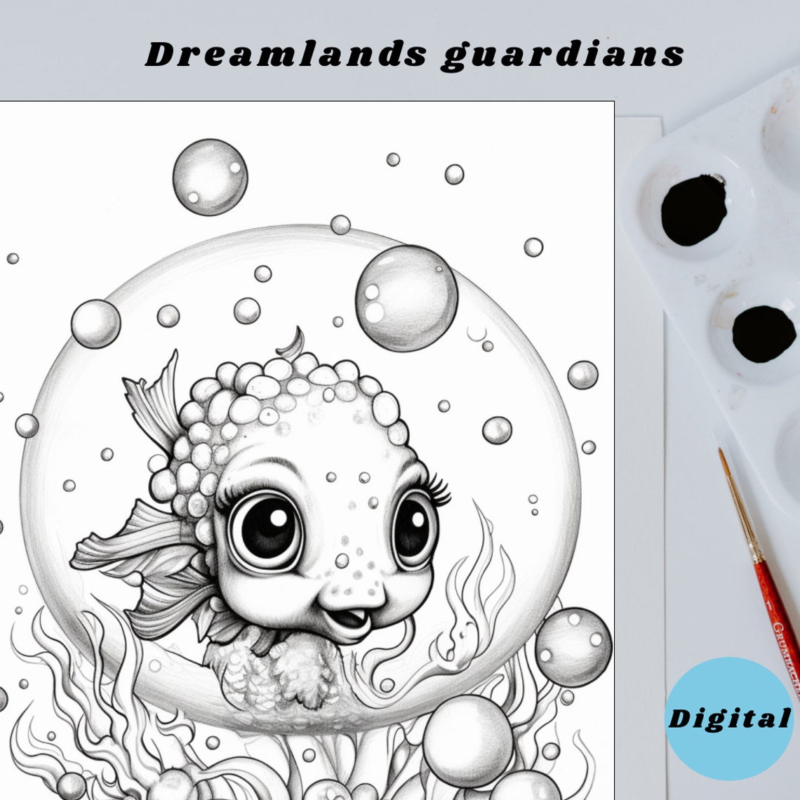 Magic Coloring Page, Dreamland Coloring Book, Dragon, Coloring Book ...