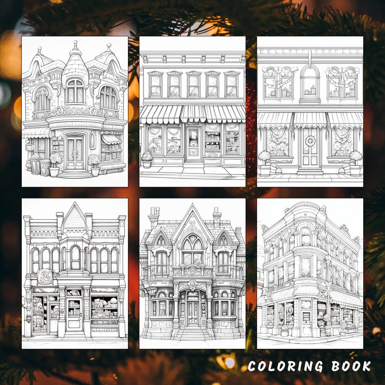 38 Winter Storefront Coloring Page, Fantasy Coloring, Winter Coloring ...