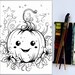 32 Autumn Pumpkins Magic Coloring Page, Autumn Coloring, Halloween ...