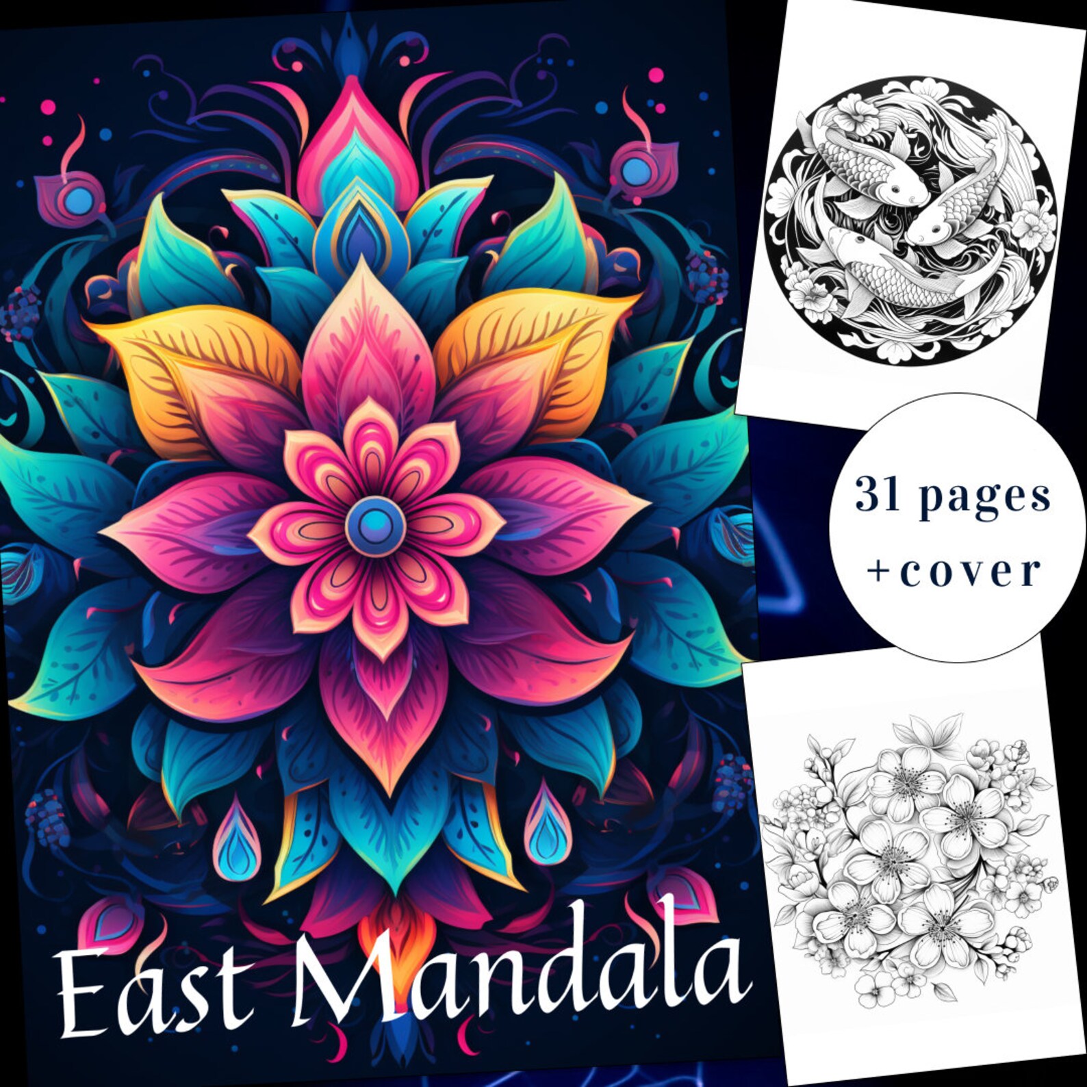 31 East Mandala Coloring Page, Mandala Coloring Book, East Mandala ...