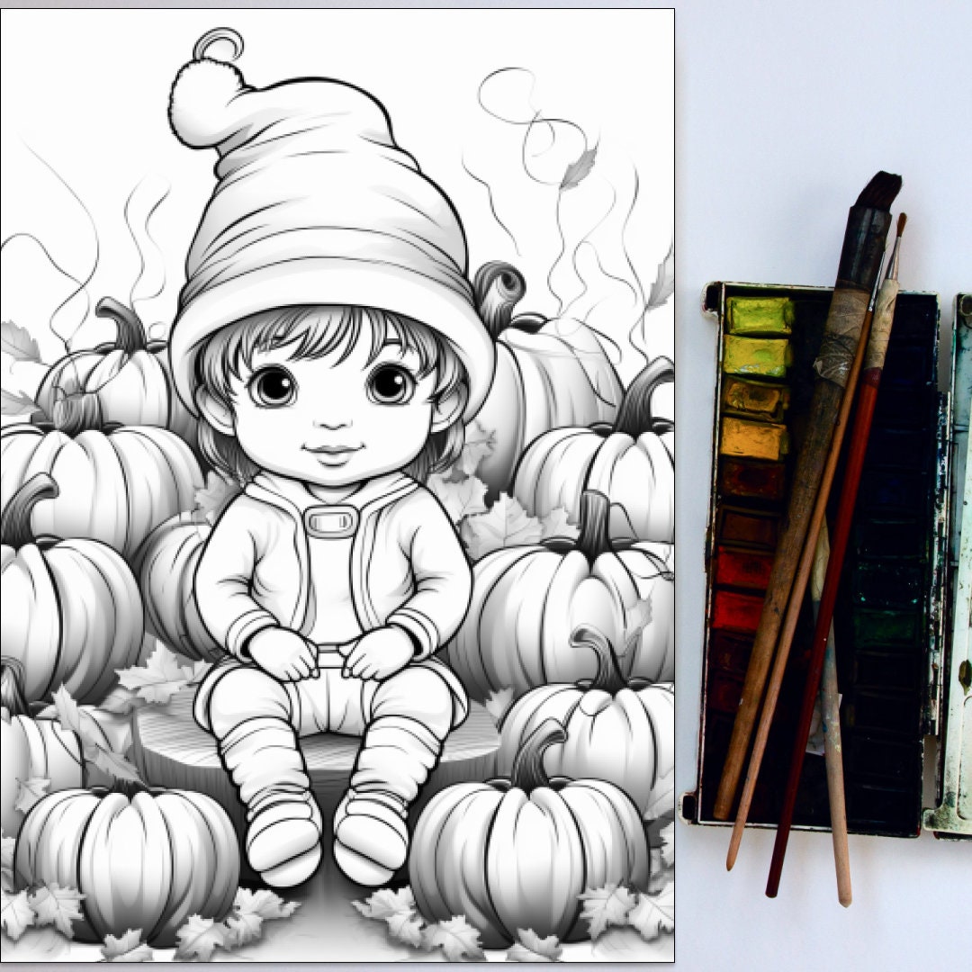 26 Autumn Girl Coloring Page Cute Girl Coloring Autumn - Etsy