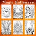 25 Halloween Coloring Page, Autumn Coloring, Magic Coloring Book ...