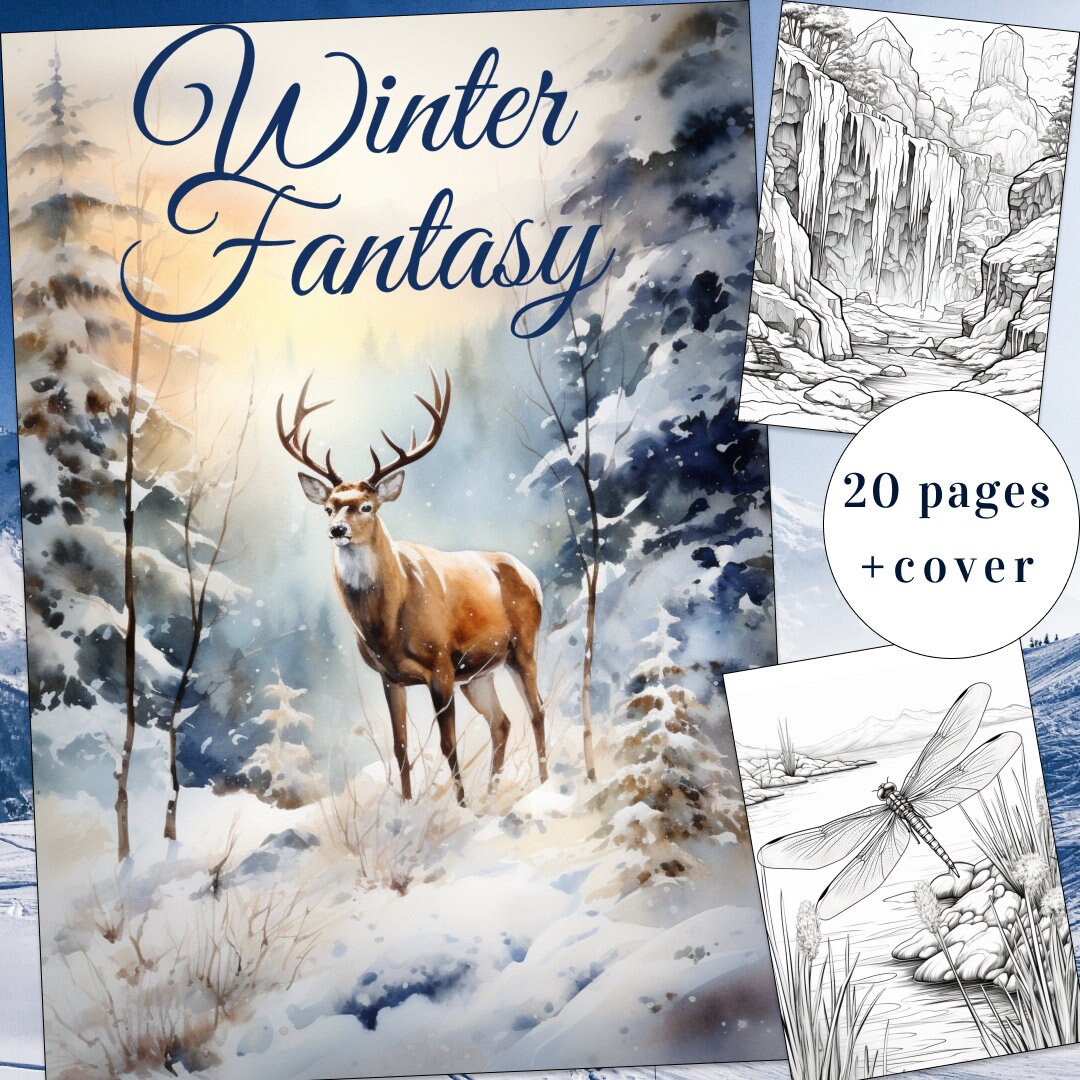 20 Winter Fantasy Coloring Page, Fantasy Coloring, Winter Coloring ...