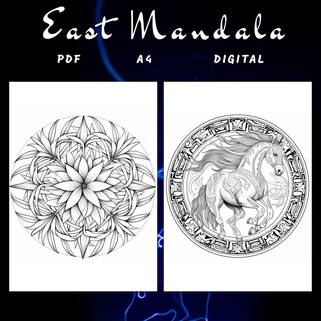 31 East Mandala Coloring Page, Mandala Coloring Book, East Mandala ...