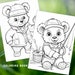 21 Bear Adventure Coloring Page, Cute Bear Coloring Book, Coloring Book ...