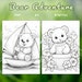 21 Bear Adventure Coloring Page, Cute Bear Coloring Book, Coloring Book ...