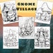 Gnome Village Coloring Book, 30 Fantasy Pages (printable PDF) - Etsy