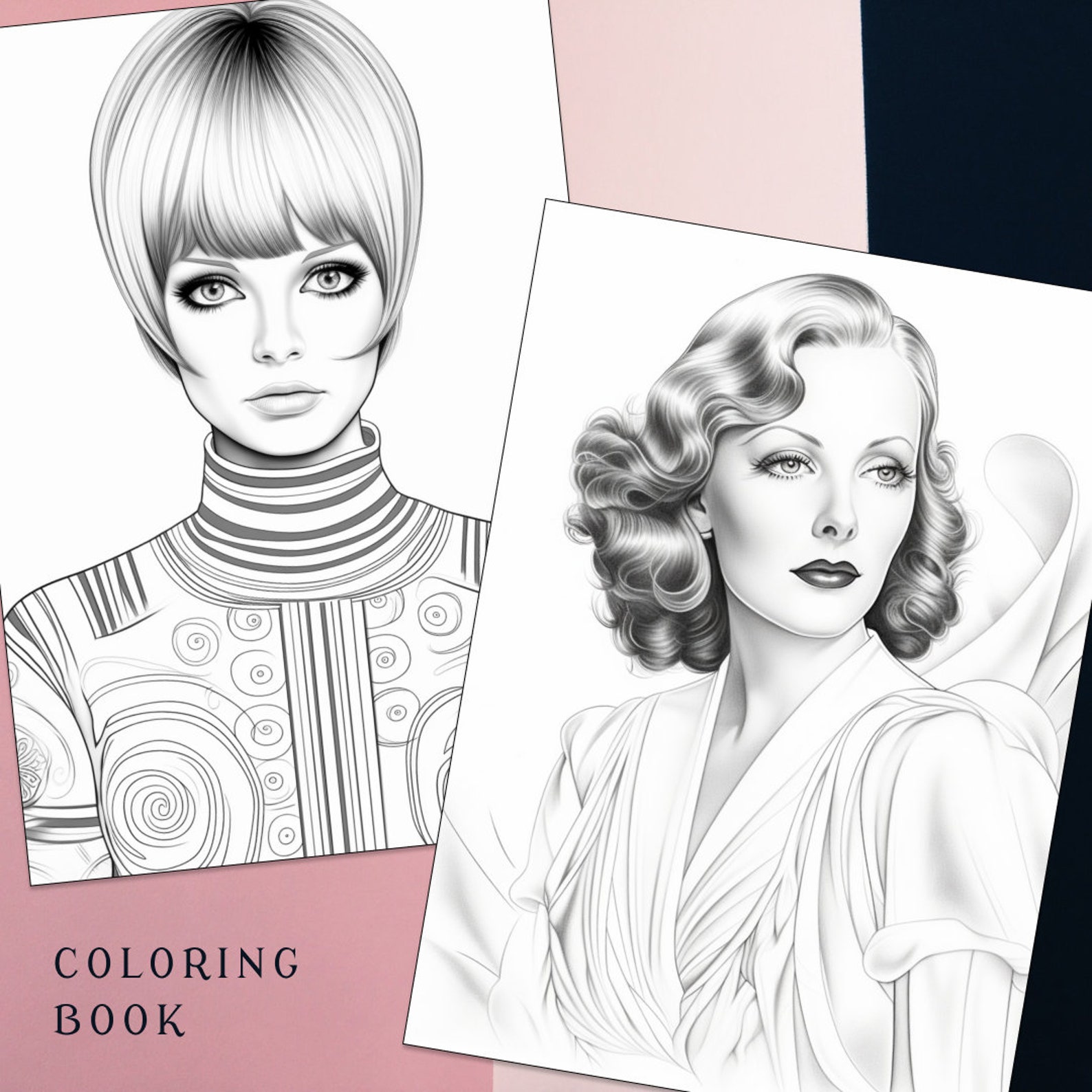 26 Fashion Lady Coloring Page, Lady Coloring Book, Iconic Fashion Lady ...