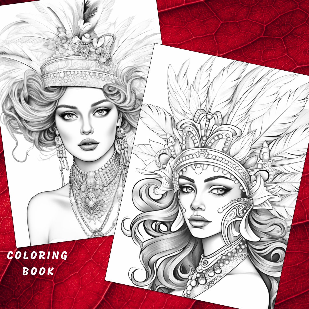 34 Fashion Lady Coloring Page, Lady Coloring Book, Headpieces Lady ...