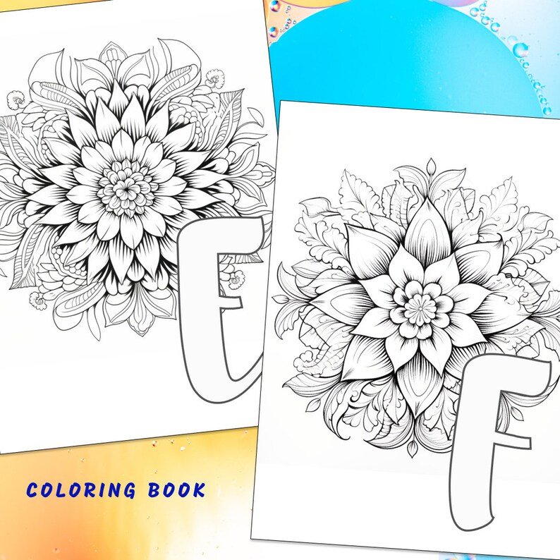 26 Mandala With Letters Coloring Page, Mandala Coloring Book, Letters ...