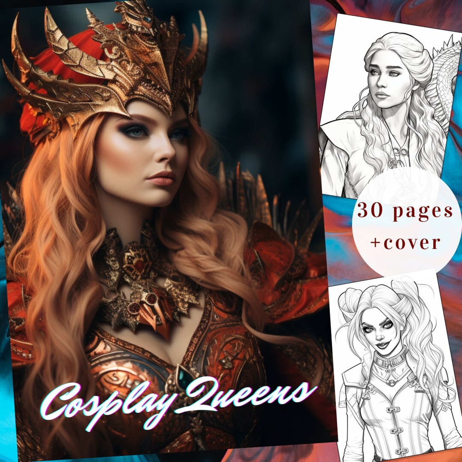 30 Lady Coloring Page, Cosplay Coloring Book, Superheroes Coloring Book ...