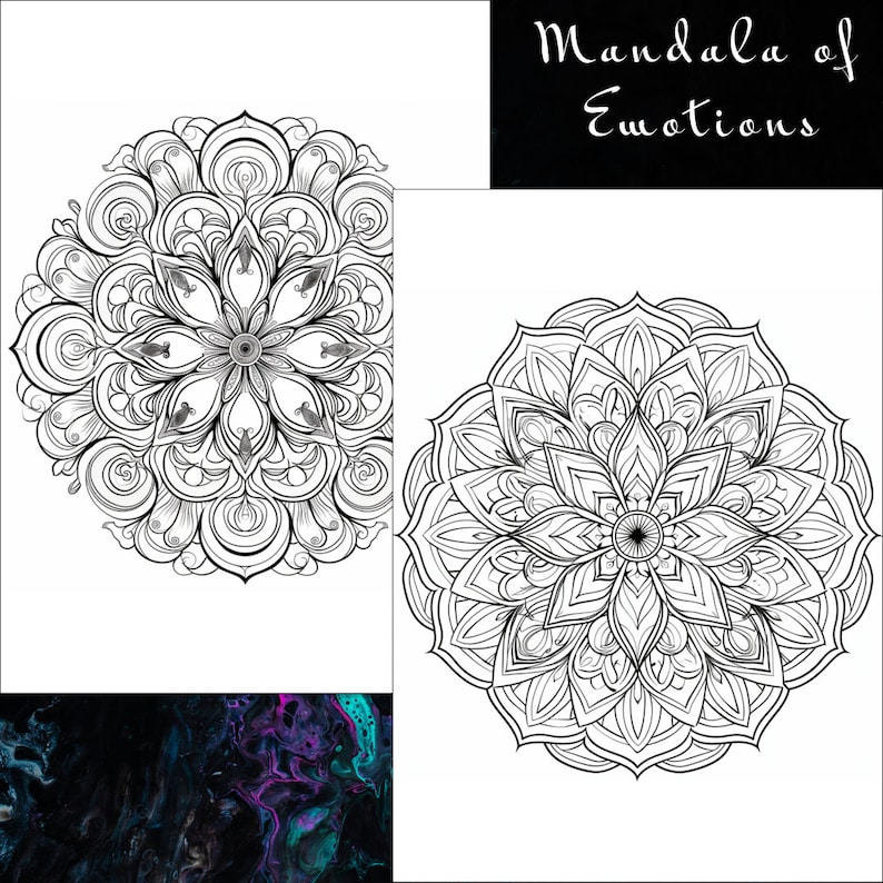 33 Mandala of Emotions Coloring Page, Mandala Coloring Book, Emotion ...
