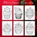 30 Christmas Cupcakes Coloring Page, Christmas Coloring,dessert ...
