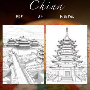 25 China Coloring Page, China Architecture Coloring, Chinese Scenes ...