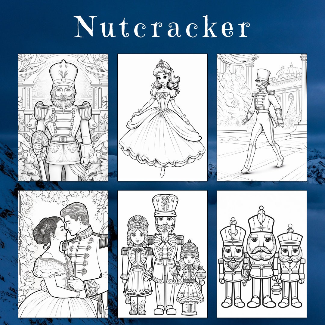 31 Nutcracker Coloring Page, Winter Coloring, Christmas Coloring Book ...