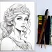 34 Fashion Lady Coloring Page Lady Coloring Book Headpieces - Etsy