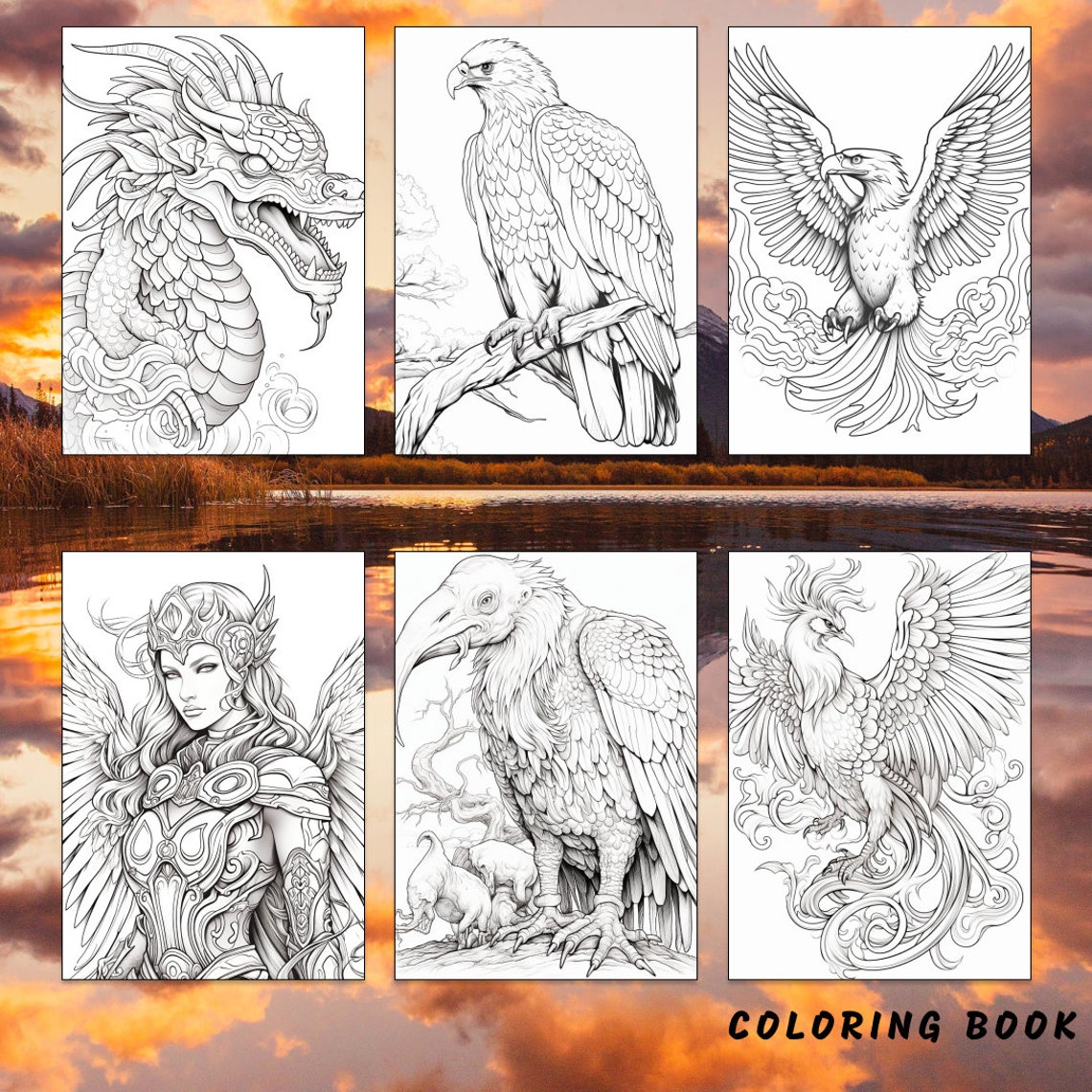 Birds Coloring Page, Birds Coloring Book, Coloring Book, Adults Kids ...