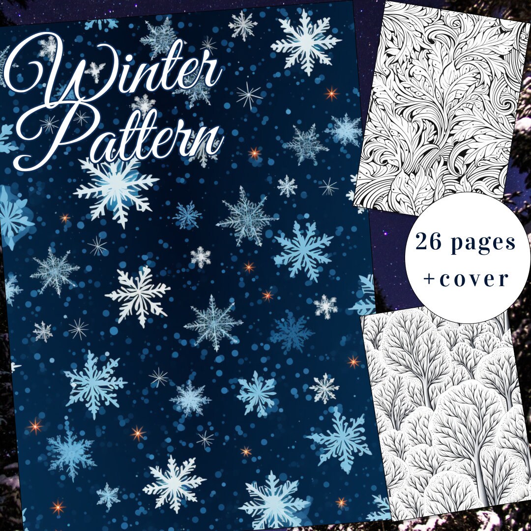 26 Winter Pattern Coloring Page, Christmas Coloring, Pattern Coloring ...