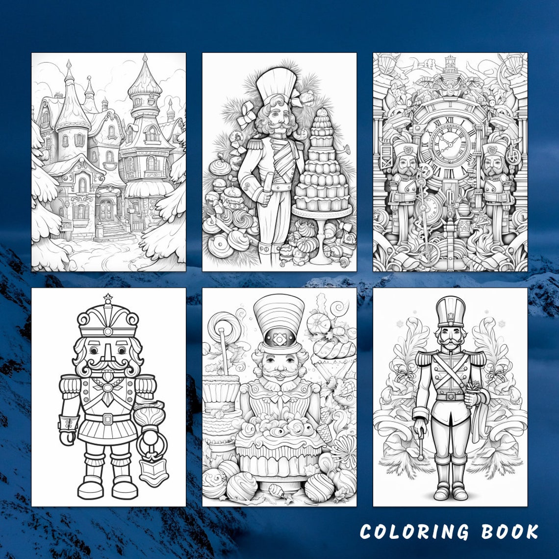 31 Nutcracker Coloring Page, Winter Coloring, Christmas Coloring Book ...