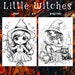28 Little Witches Coloring Page, Cute Witches Coloring, Magic Witch ...