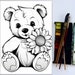 25 Autumn Bear Coloring Page, Cute Bear Coloring Book, Coloring Book ...