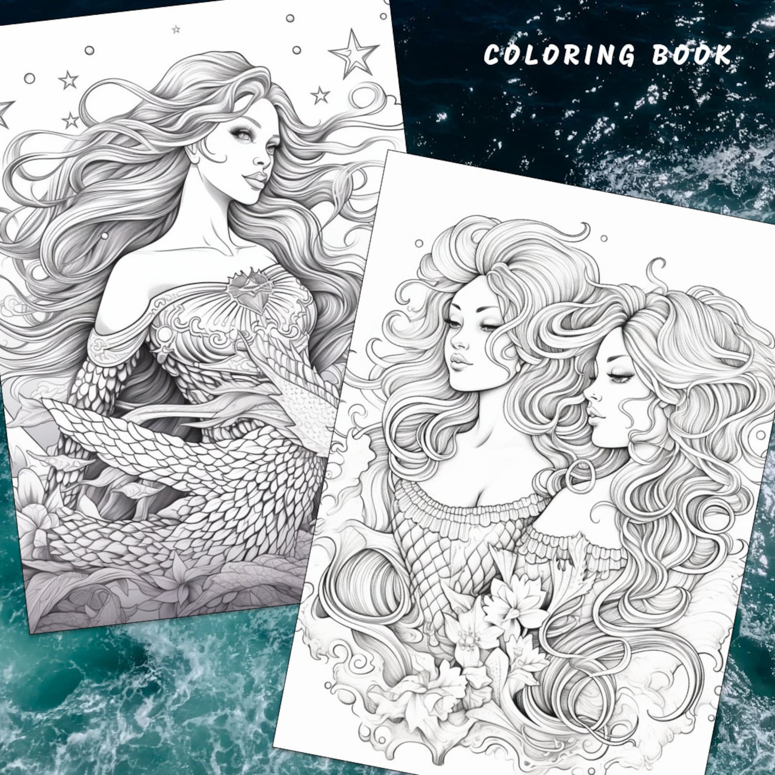 20 Mermaid Coloring Page, Mermaid Coloring Book, Coloring Book, Adults ...