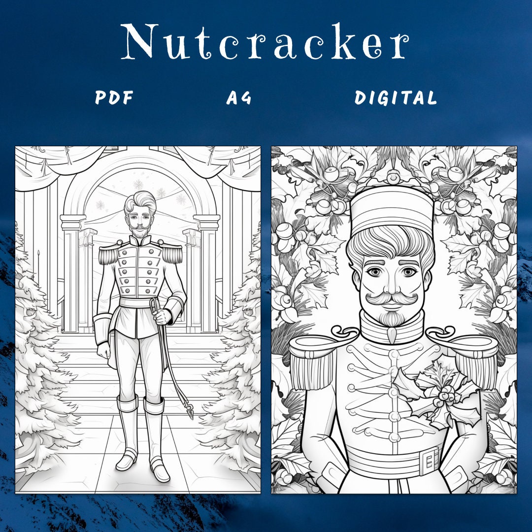 31 Nutcracker Coloring Page, Winter Coloring, Christmas Coloring Book ...