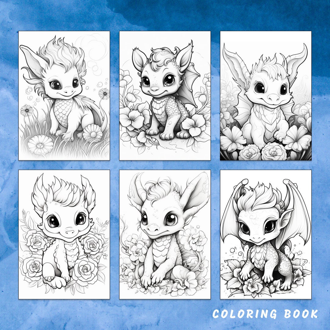 30 Blooming Dragon Coloring Page, Cute Dragon Coloring, Flower Coloring ...