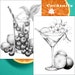32 Cocktails Coloring Page, Cocktail Party Coloring, Drinks Coloring ...