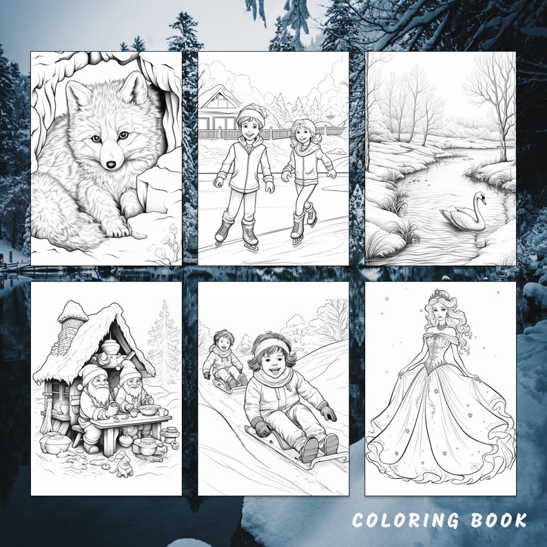 28 Winter Wonderland Coloring Page, Fantasy Coloring, Winter Coloring ...