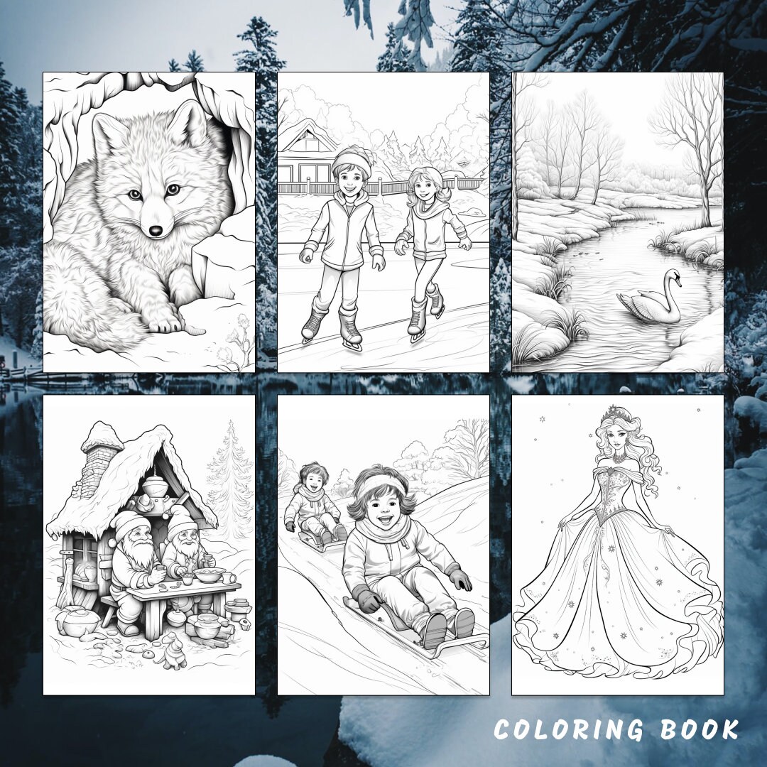 28 Winter Wonderland Coloring Page, Fantasy Coloring, Winter Coloring ...