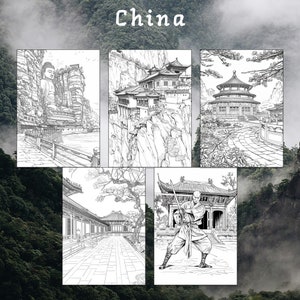 30 China Coloring Page, China Architecture Coloring, Chinese Scenes ...