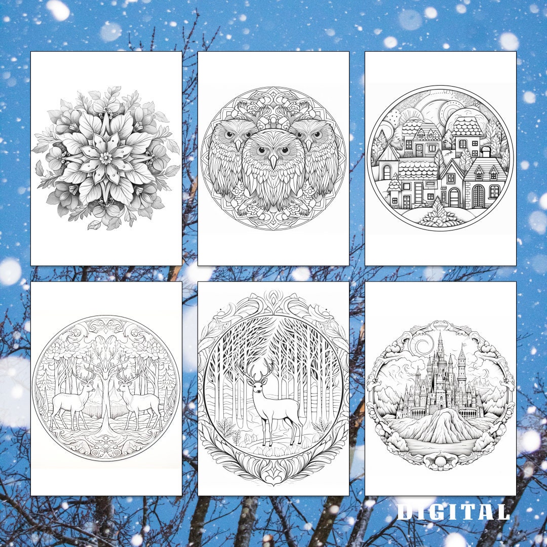 33 Winter Mandala Coloring Page, Winter Coloring, Christmas Coloring ...