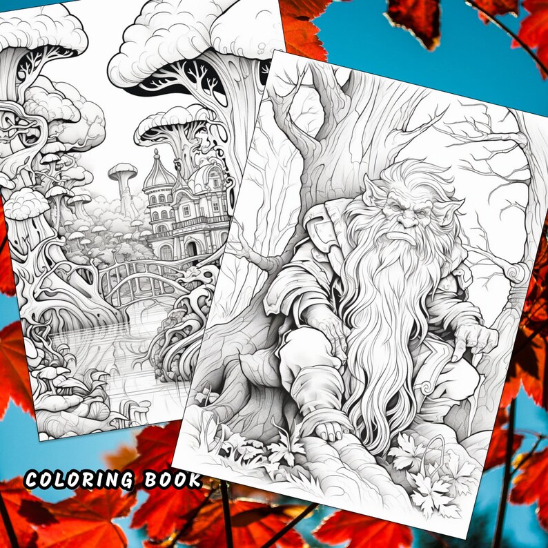 28 Autumn Forest Coloring Page, Autumn Coloring Book, Coloring Book ...