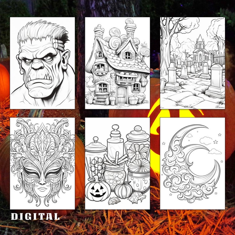 33 Halloween Coloring Page, Autumn Coloring, Magic Coloring Book ...