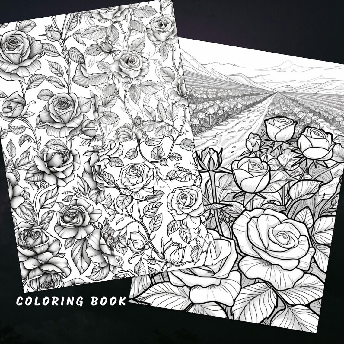 30 Rose Coloring Page, Flowers Coloring Book, Roses Coloring Book ...