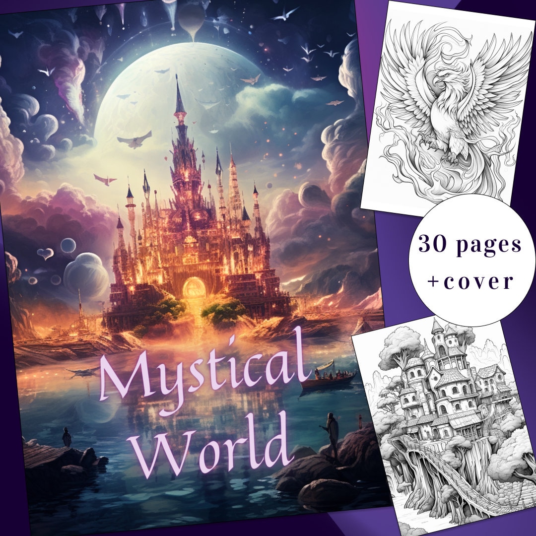 30 Mystical World Coloring Page, Legends Coloring, Fantasy Coloring ...