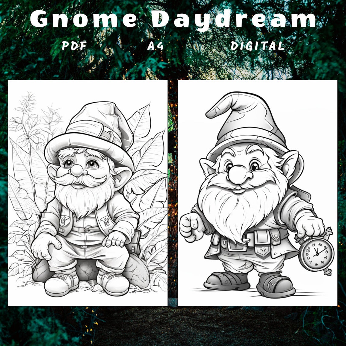 26 Gnome Coloring Book, Gnome Coloring Pages, Fantasy, Coloring Gnome ...