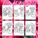 30 Floral Bicycle Coloring Page, Flower Coloring Book, Bicycle Coloring ...