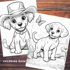 27 Puppy Coloring Page, Dogs Coloring Book, Cute Dog Coloring Book ...