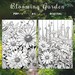 23 Blooming Garden Coloring Page, Floral Garden Coloring Book, Flowers ...