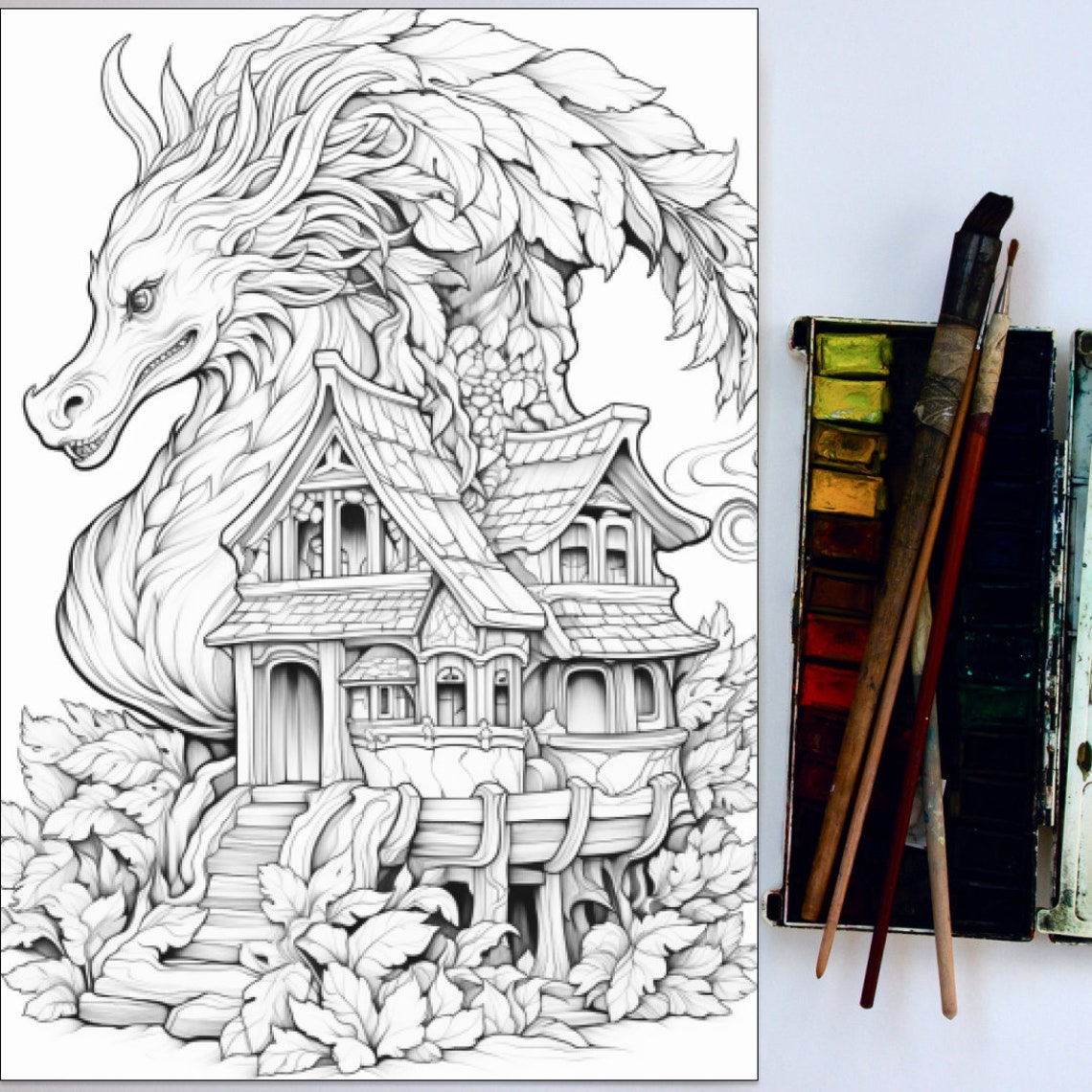 30 Treehouse Coloring Page, Tree Coloring, Magic House Coloring Book ...