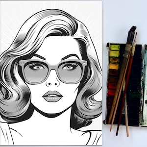 23 POP ART Coloring Page, Art Coloring Book, Pop Art Coloring Book ...