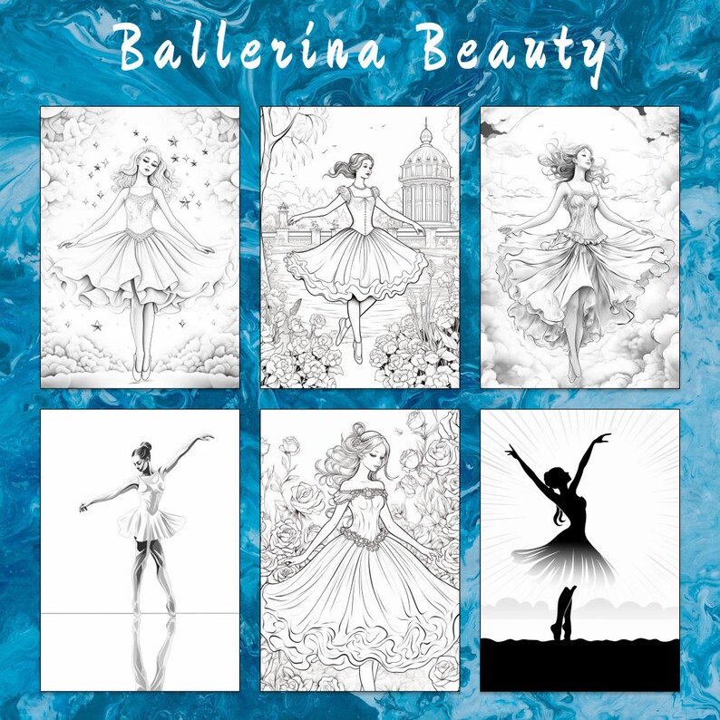 26 Ballerina Beauty Coloring Page, Ballerina Coloring Book,lady ...