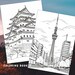 26 Japan Coloring Page, Japan Architecture Coloring, Japanese Scenes ...