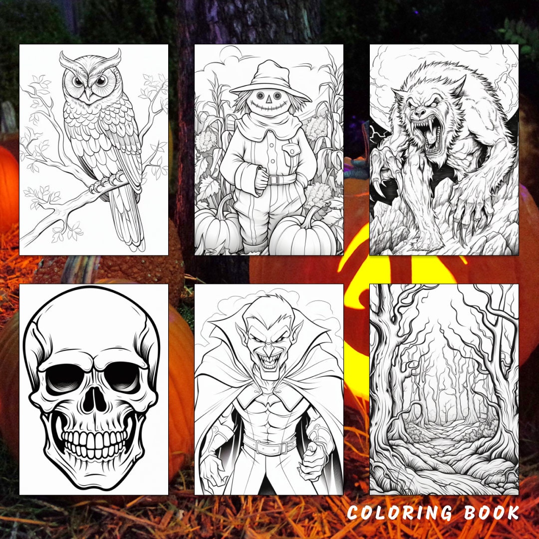 33 Halloween Coloring Page, Autumn Coloring, Magic Coloring Book ...