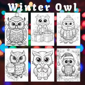 32 Winter Owl Coloring Page, Cute Owl Coloring Book, Owl Coloring Book ...