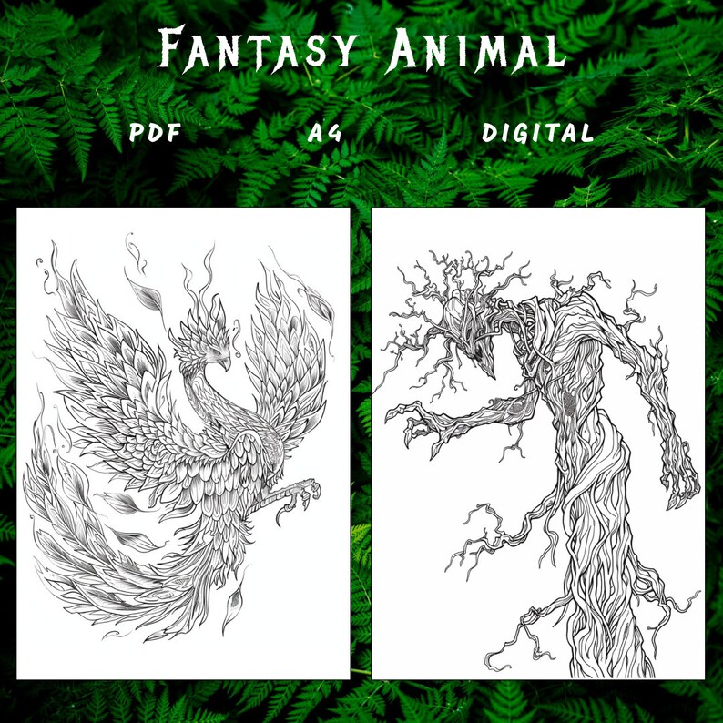 23 Fantasy Animal Coloring Page, Fantasy Coloring,animal Coloring Book ...